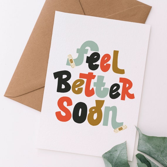 Feel Better Soon Get Well Soon Card Encouragement Card - Etsy