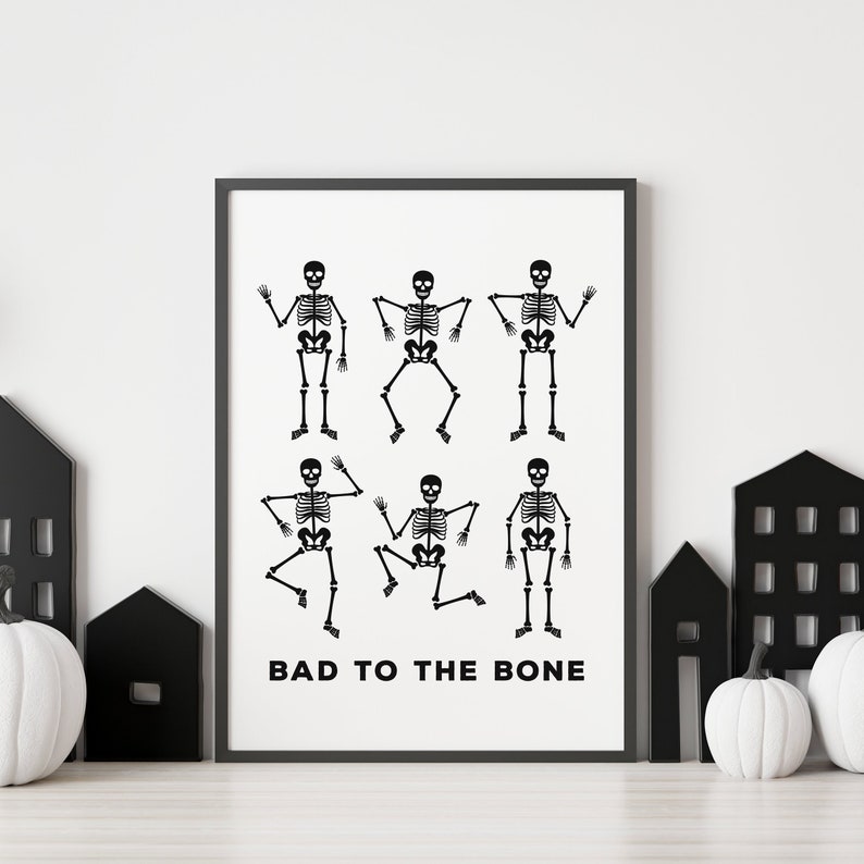 Skeleton Halloween Printable | Bad to the Bone Skeleton Printable ...