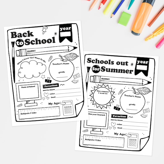 New School Year About Me Printable End of the Year About Me - Etsy