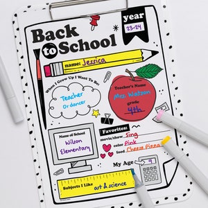 New School Year About Me Printable | End of the Year About Me | Back to ...