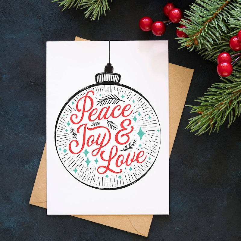 Love Christmas Card - Etsy