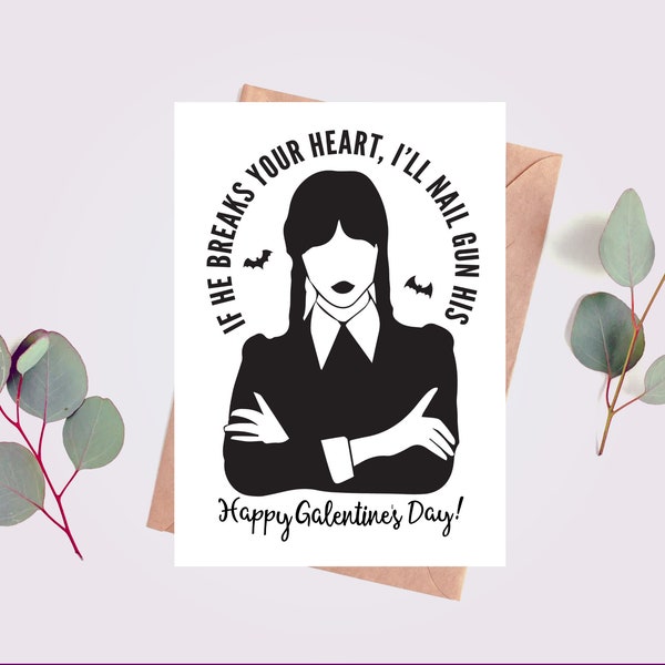 Wednesday Addams Valentine Cards - Etsy