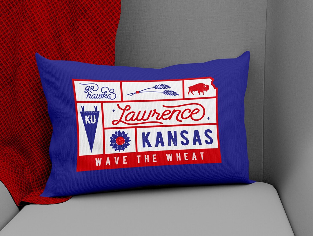 Lawrence Kansas Throw Pillows | Kansas University Pillow | KU Throw ...