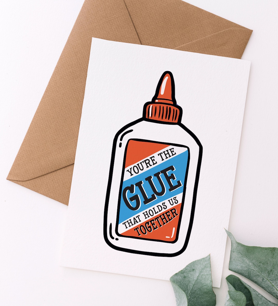 Glue That Holds Us Together Card | Coworker Appreciation Card | Friend ...