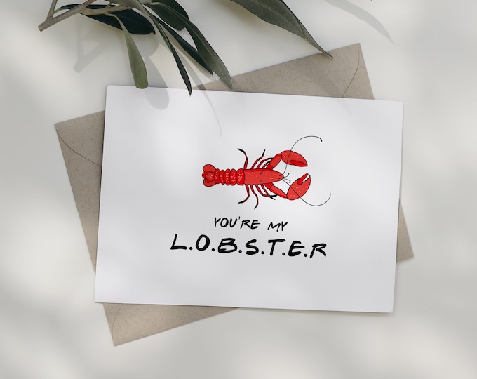 Friends Lobster Anniversary Card, Friends Anniversary Card, You're My ...