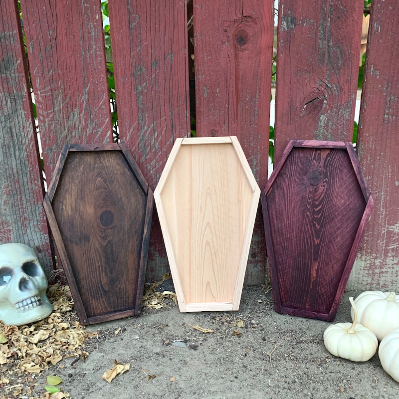 Black Wood Coffin Box - Etsy