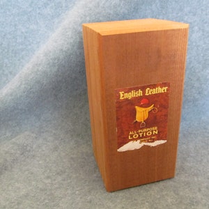 Vintage English Leather Cologne Box, Collectible Storage Box, Wooden ...