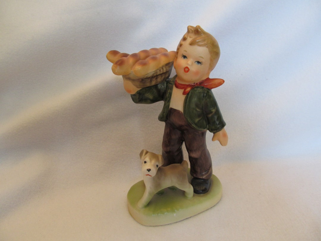 Napco Boy With Loaves of Bread, Vintage Boy Statue, Cute Little Boy ...