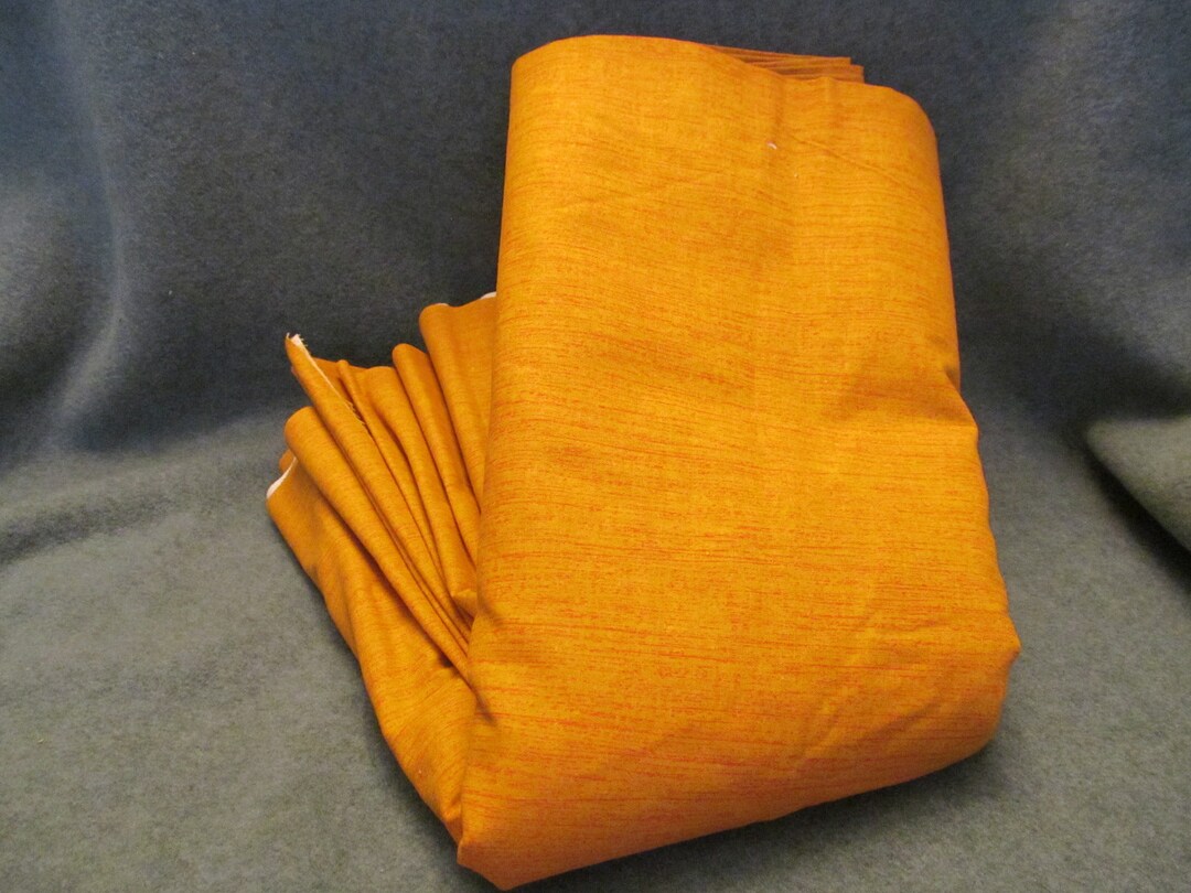 Gold Fabric With Orange Dashes, 5 Yards and 13'' by 45'' Wide, Great ...