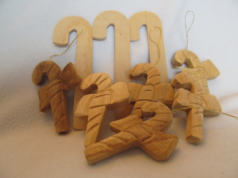 Nine Wooden Candy Canes Fun for Kids to Paint and Decorate - Etsy