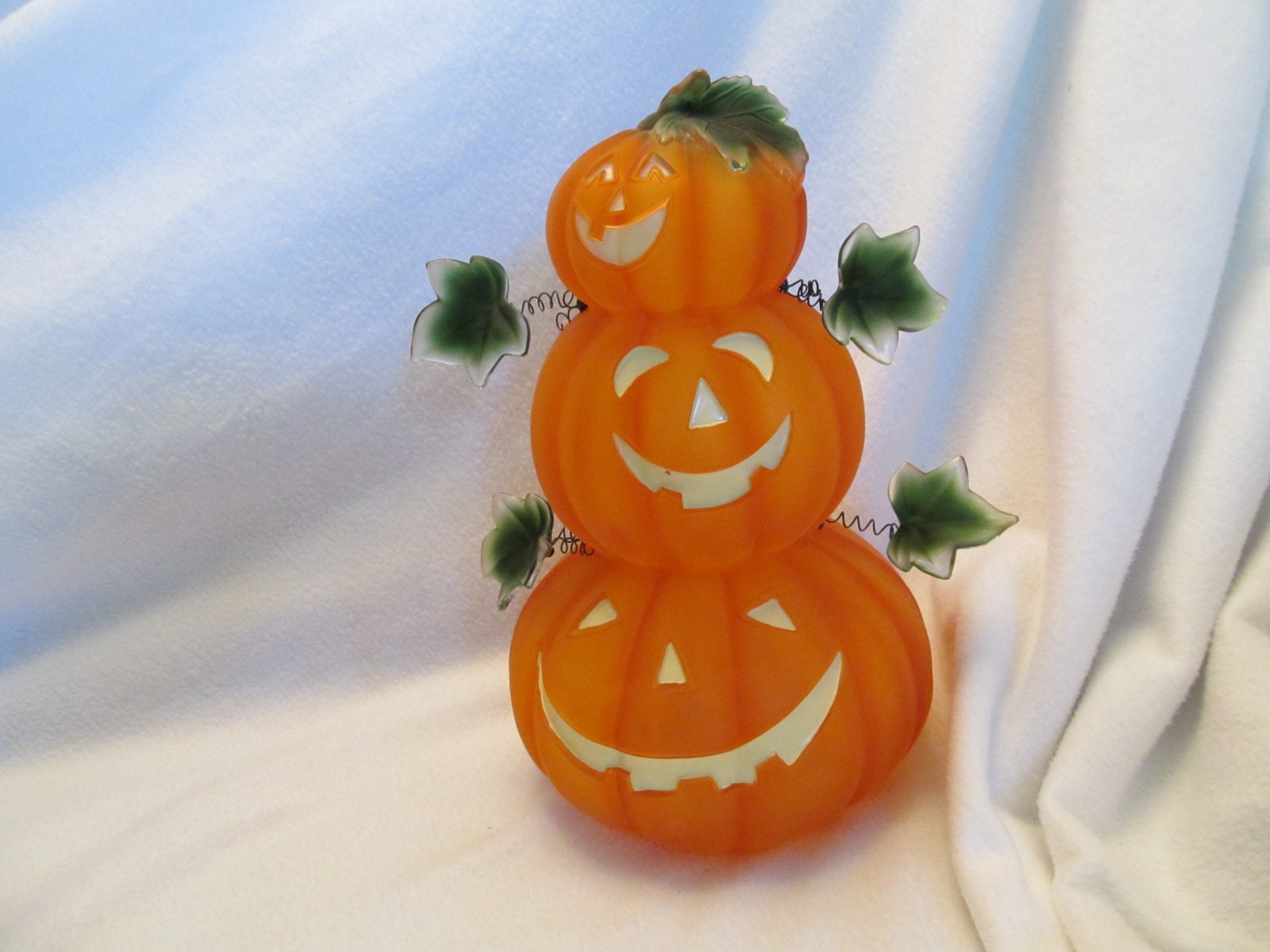 Stacked up Pumpkins Halloween Home Decoration Triple | Etsy