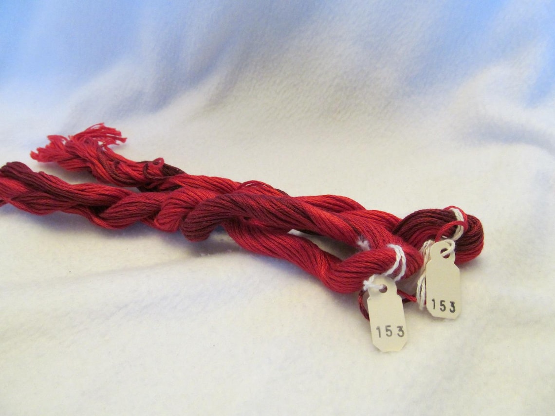 Varigated Red Floss/threads, Great for Cross Stitching, Embroidery or ...
