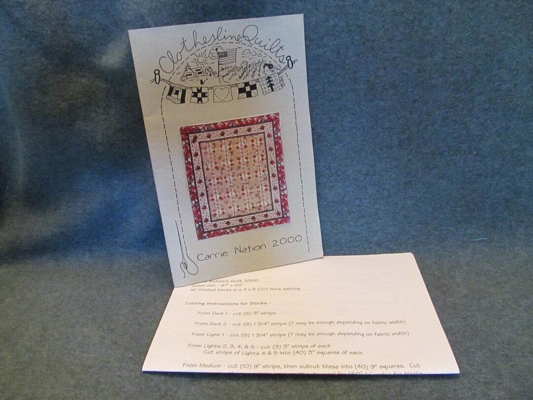 Clothesline Quilt Pattern, Lovely Vintage Quilt Pattern 81'' X 101 ...