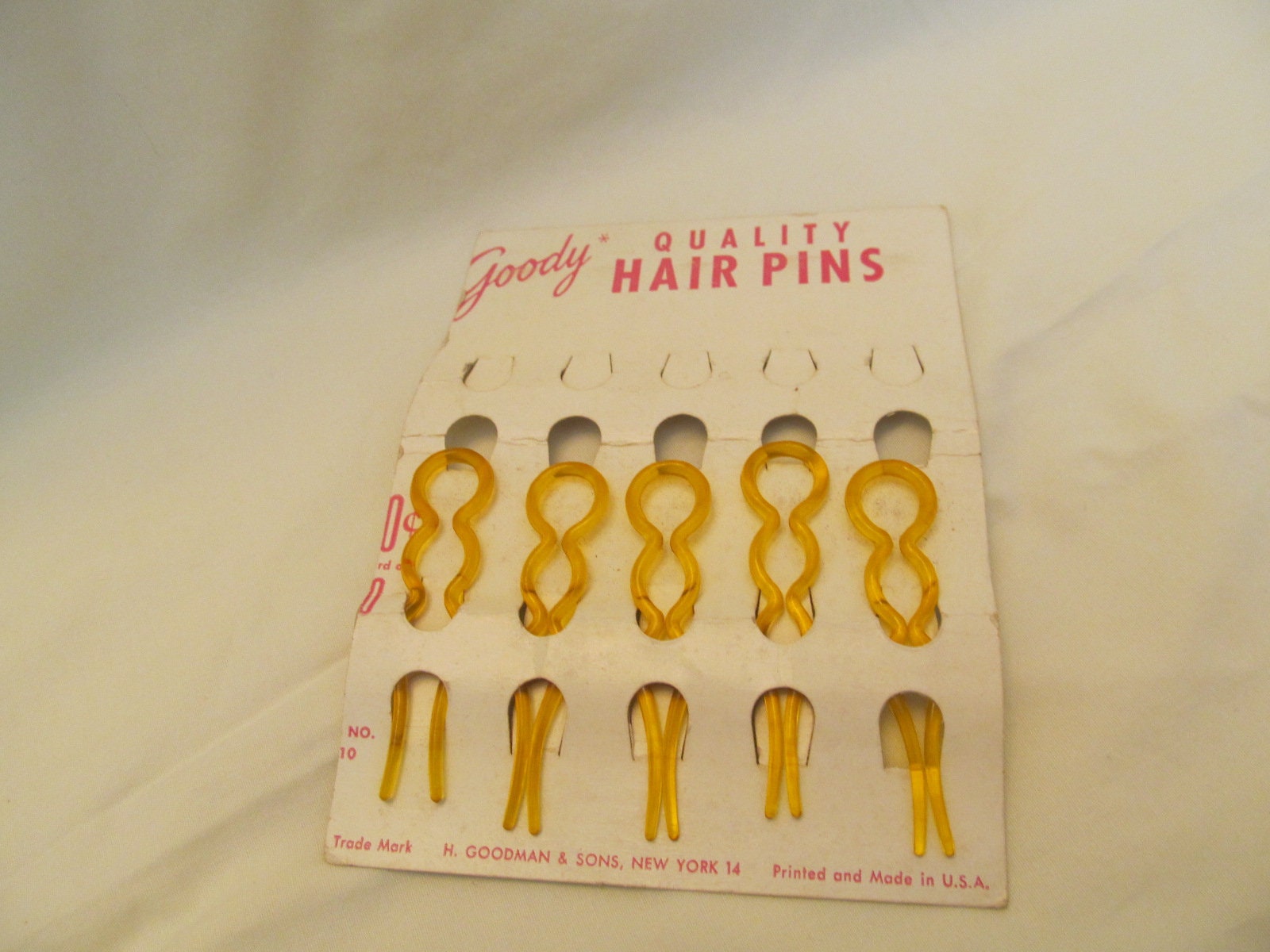 Five Goody Quality Golden Hair Pins Vintage Hair Pins Goody | Etsy