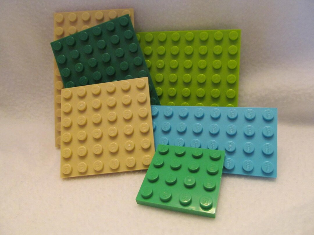 Mix of 6 Different Lego Bases, 6 Flat Lego Pieces, Building Bases for ...