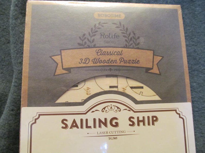 Sailing Ship Puzzle, Unique 3-D Laser Cut Sailing Ship Puzzle, Fun to ...