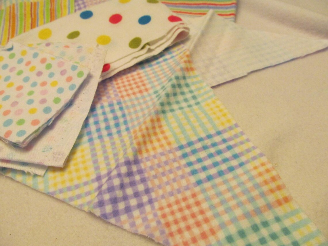 Bold Colored Flannel Pieces, Unwashed Flannel Pieces for Quilting, Doll ...