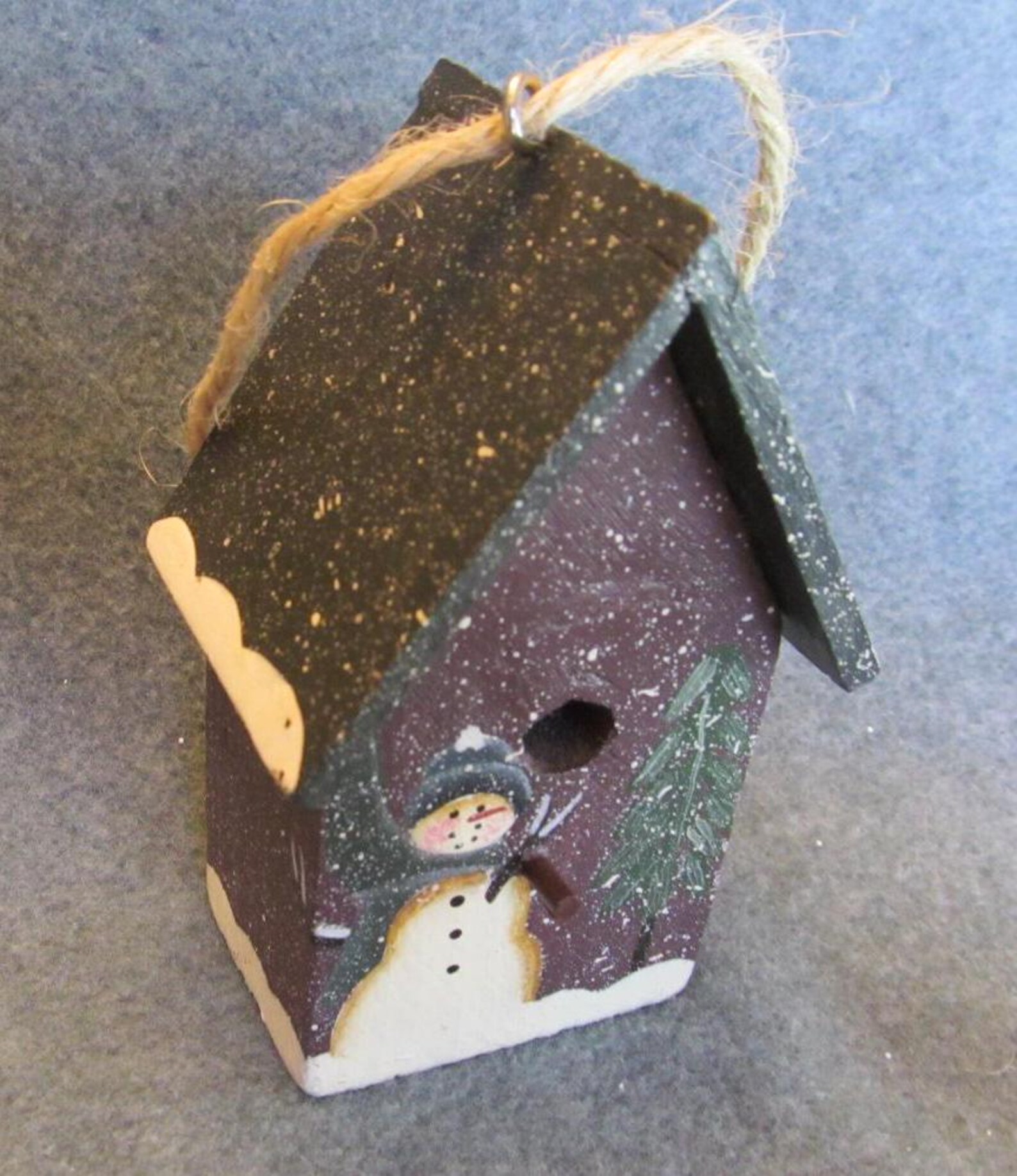 Painted Wood Bird House, Great Vintage Bird House for Crafting, Painted ...