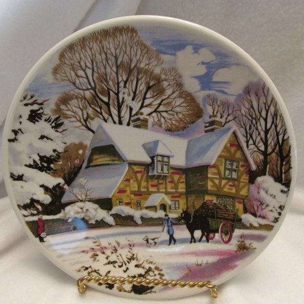 Winter Scene Plate - Etsy