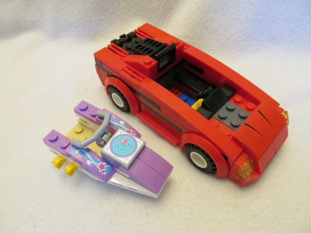 Pre Built Car and Water Vehicle, 2 Lego Pieces Ready Built, Complete ...