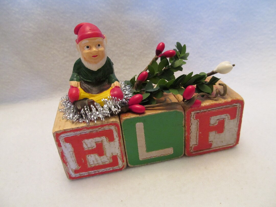 Building Blocks With Elf , Vintage Blocks , Your '' ELF ON A SHELF ...