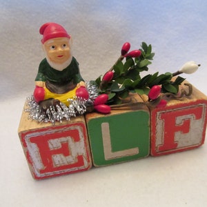 Building Blocks With Elf , Vintage Blocks , Your '' ELF ON A SHELF ...