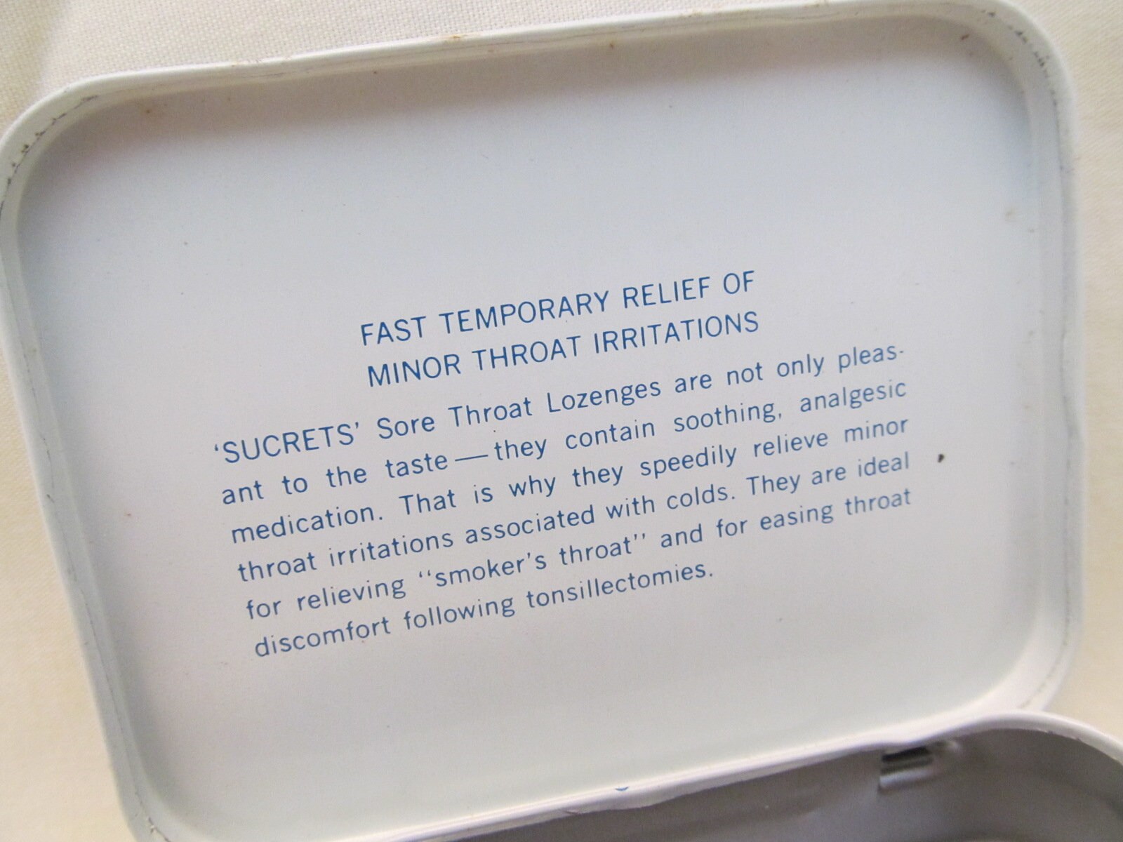 Vintage Collectible Sucrets Tin Small Storage Container - Etsy