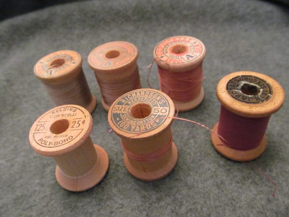 Six Different Vintage Wooden Spools Collection of Unique Wood | Etsy