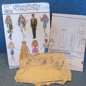 Simplicity Barbie Doll Pattern, Vintage Simplicity Pattern Number 8377 ...