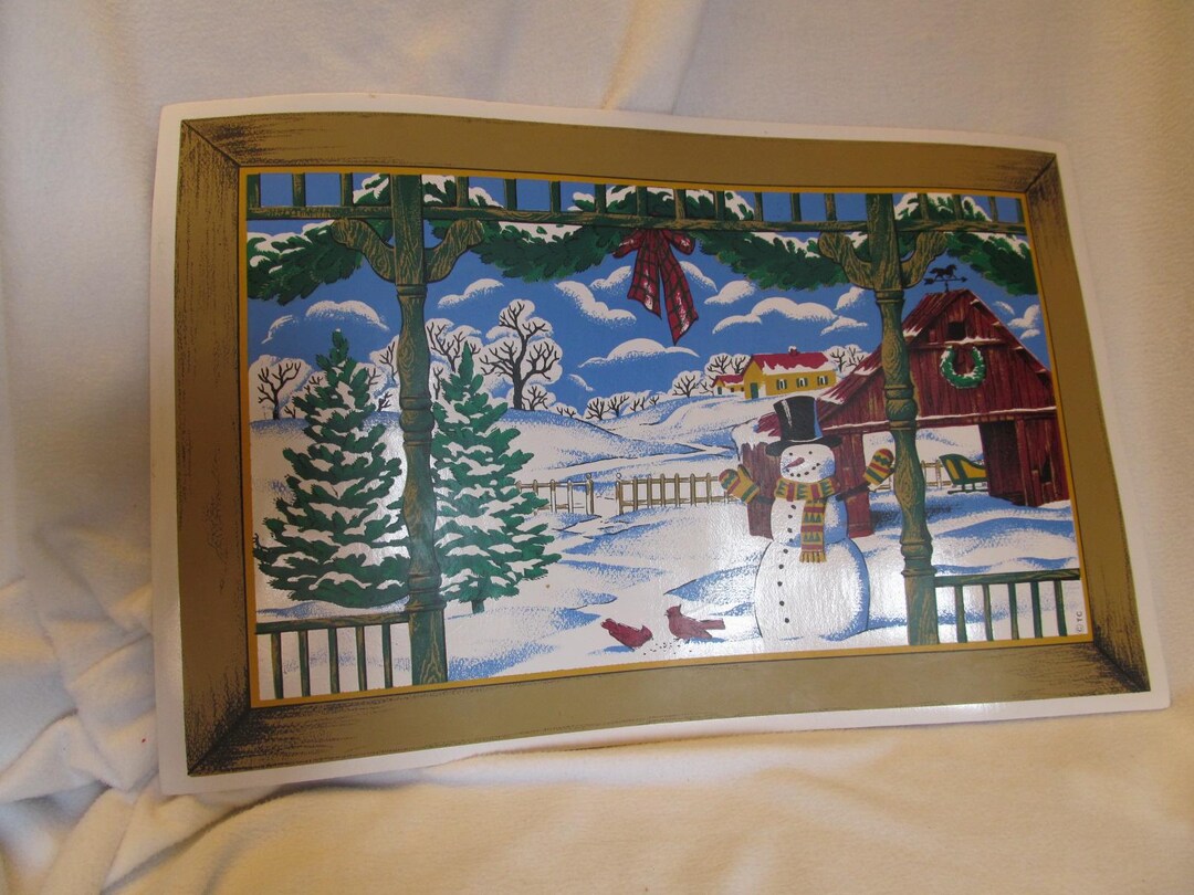 Winter Scene Table Placemat, Fun Table Placemat, Fun for Kids ...