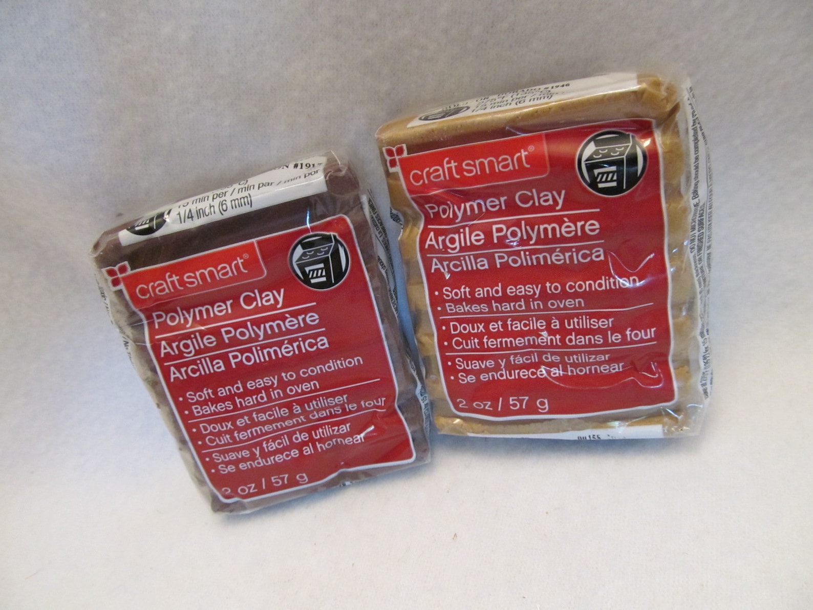 Craftsmart Polymer Clay 2 Oz. Packages One Brown and One - Etsy