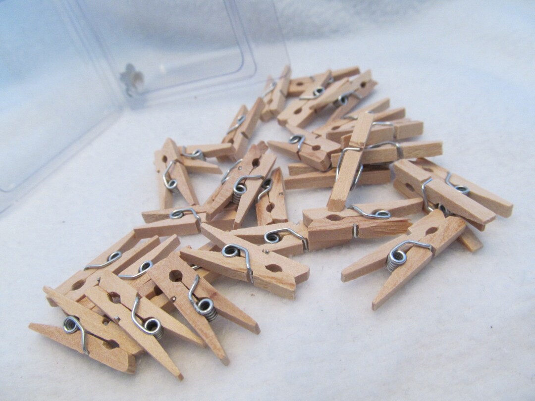 One Box of Mini Pinch Clothes Pins, Craft Clothes Pins, Craft Supplies ...