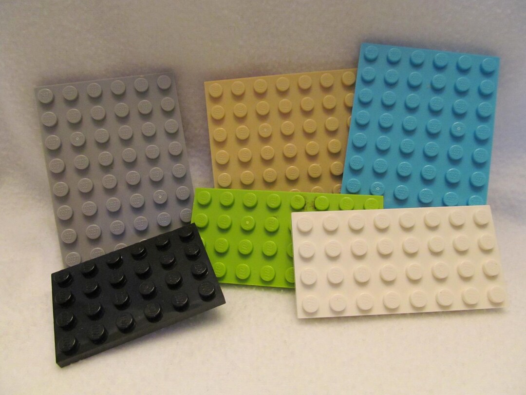 One Grouping of Six Different Sizes & Colored Lego Bases, Each a ...
