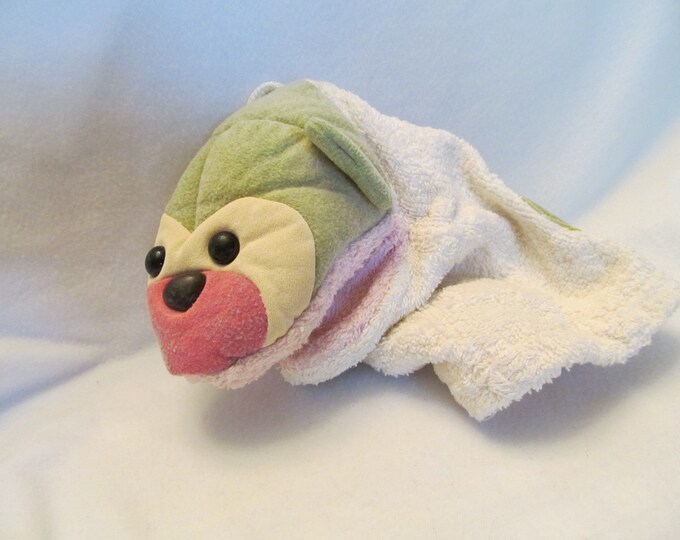 Kids Animal Bath Puppet , Terry Cloth Bath Puppet, Vintage Mattel Tub ...