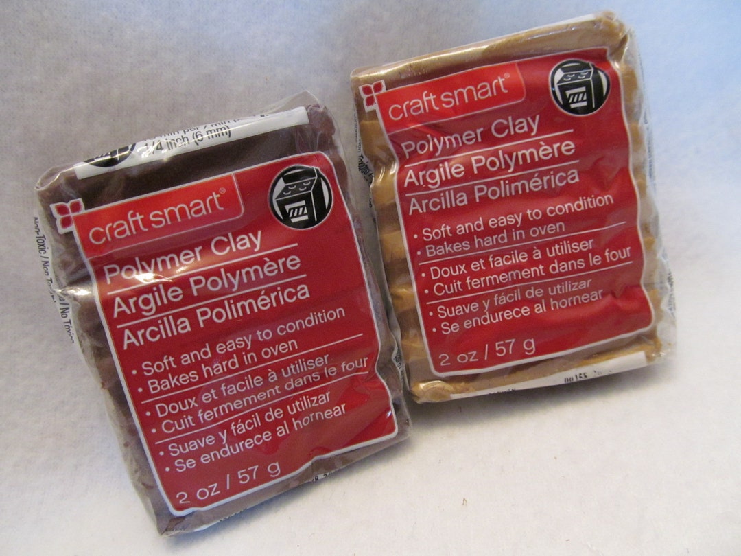 Craftsmart Polymer Clay 2 Oz. Packages One Brown and One - Etsy