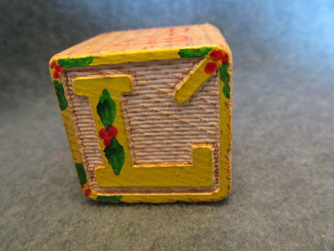 Vintage Childs Building Block , Letter L Building Block , L Building ...