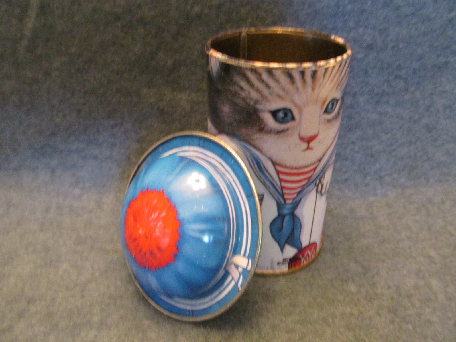 Kitty Cucumber Tin Kitty Cucumber Sailor Tin Collectible Cat | Etsy