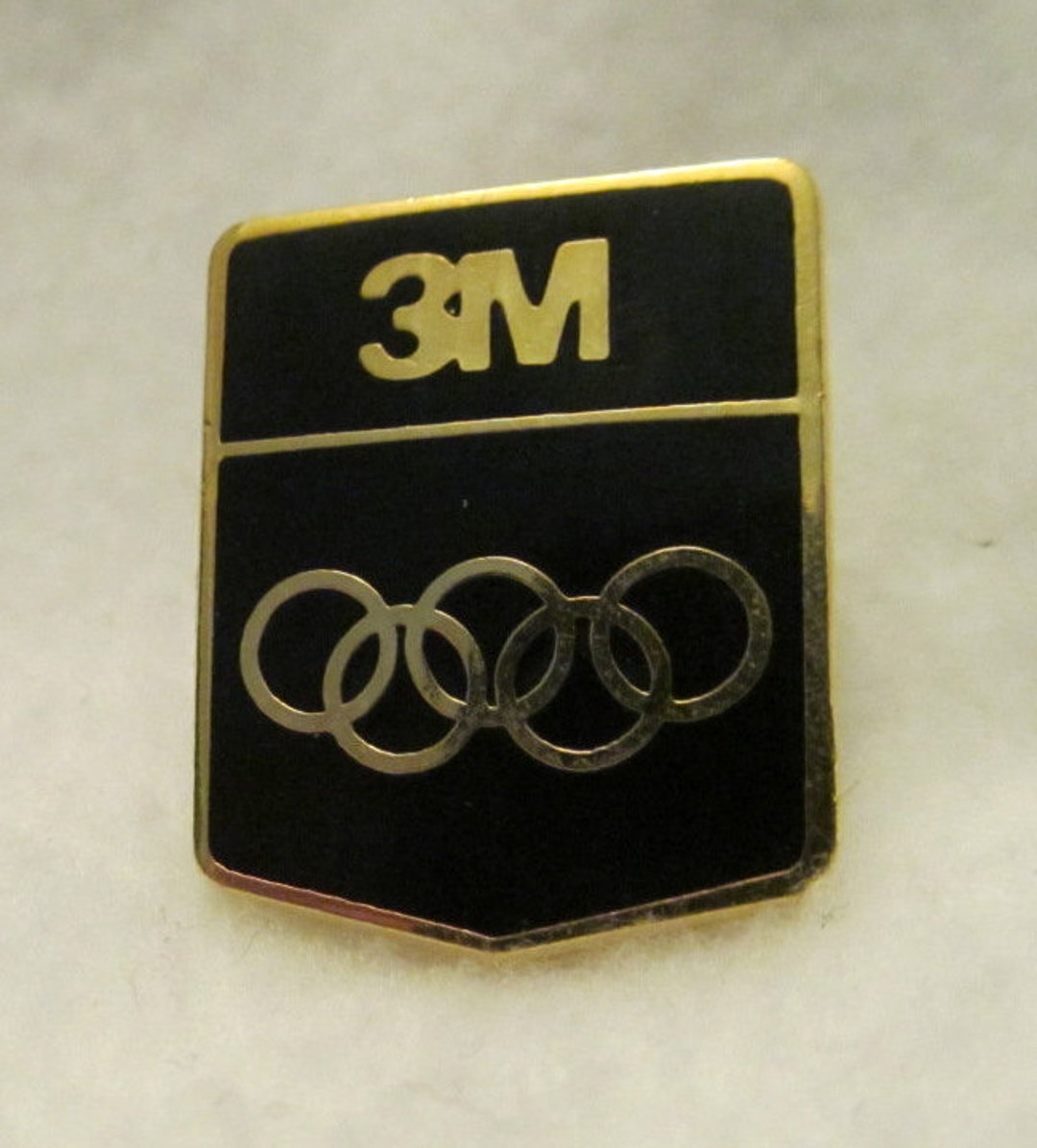Black and Gold 3M Olympic Push Pin, 3M Collectible Olympic Pin, Vintage ...