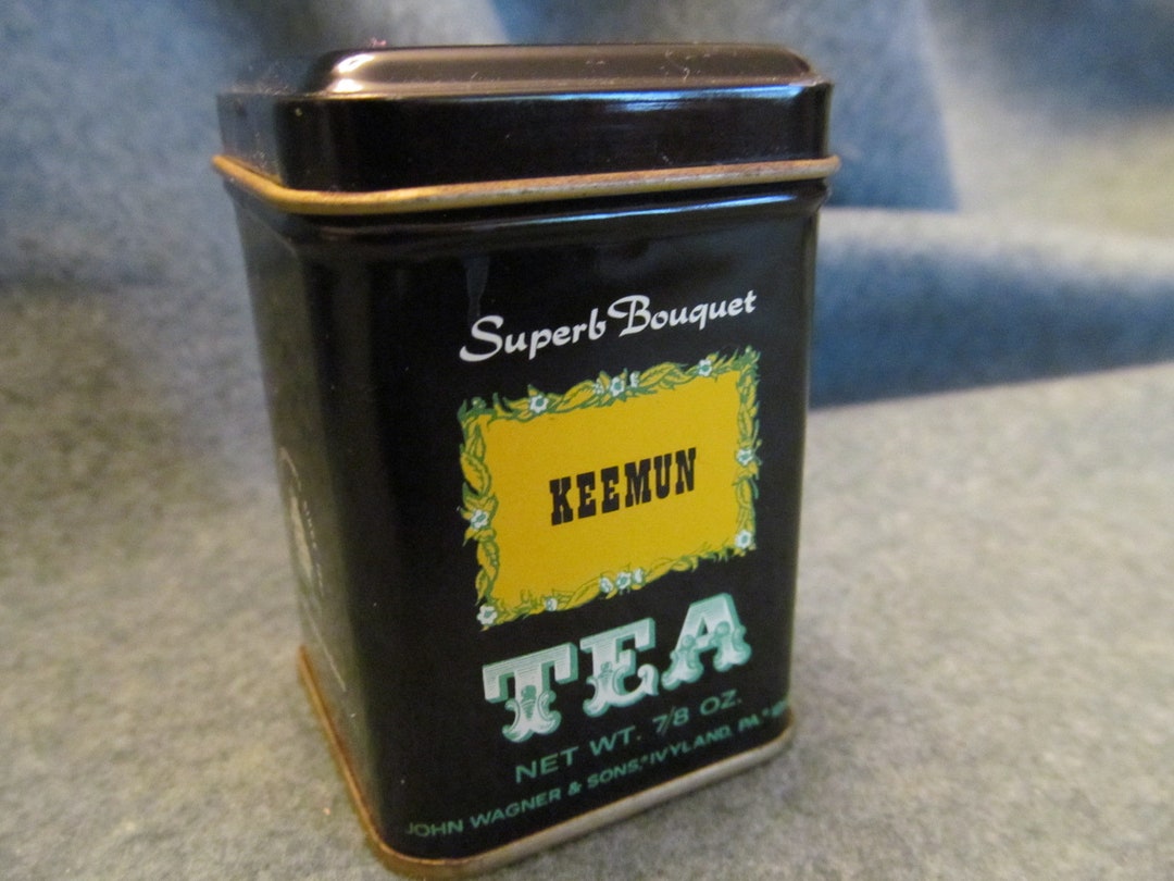 Black Keemun Tea Tin vintage Tea Tin small Tea Tin Empty - Etsy