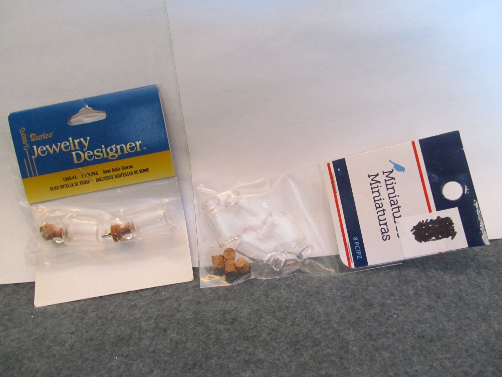 Two Different Types of Glass Vials, One for Jewelry Making, 2 Have Eye ...