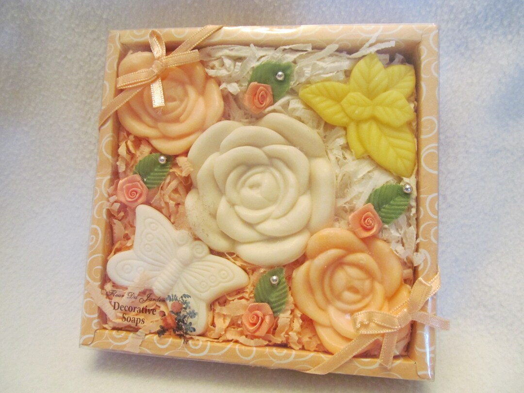 Lovely Box of Fancy Guest Soaps, Nice Gift, House Warming Gift, Five ...
