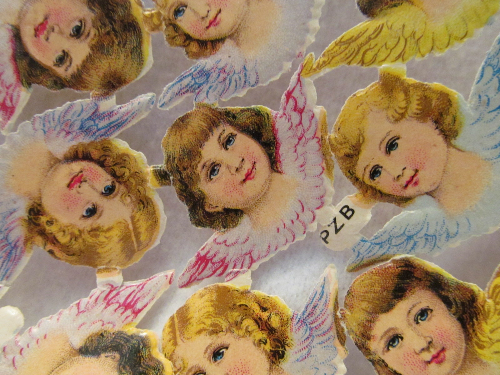 Angel Heads Clip Art Vintage Sheet of Angel Heads Made in | Etsy