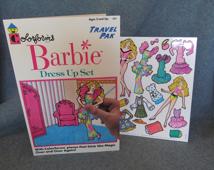 Barbie Colorforms Vintage Travel Kit, Never Used, Contains a Backdrop ...