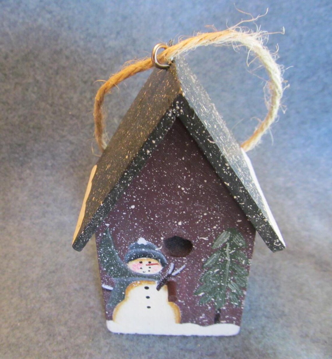 Painted Wood Bird House, Great Vintage Bird House for Crafting, Painted ...