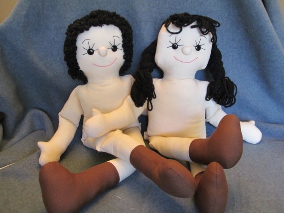 Large Sized Dolls One Boy and One Girl Incomplete Vintage | Etsy