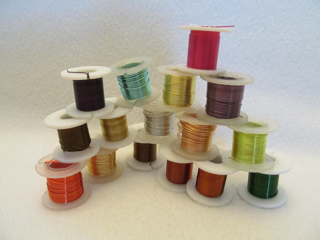 Crafting Wire, Mixed Bag of Different Colors 2 Gauges Wire, Sixteen ...