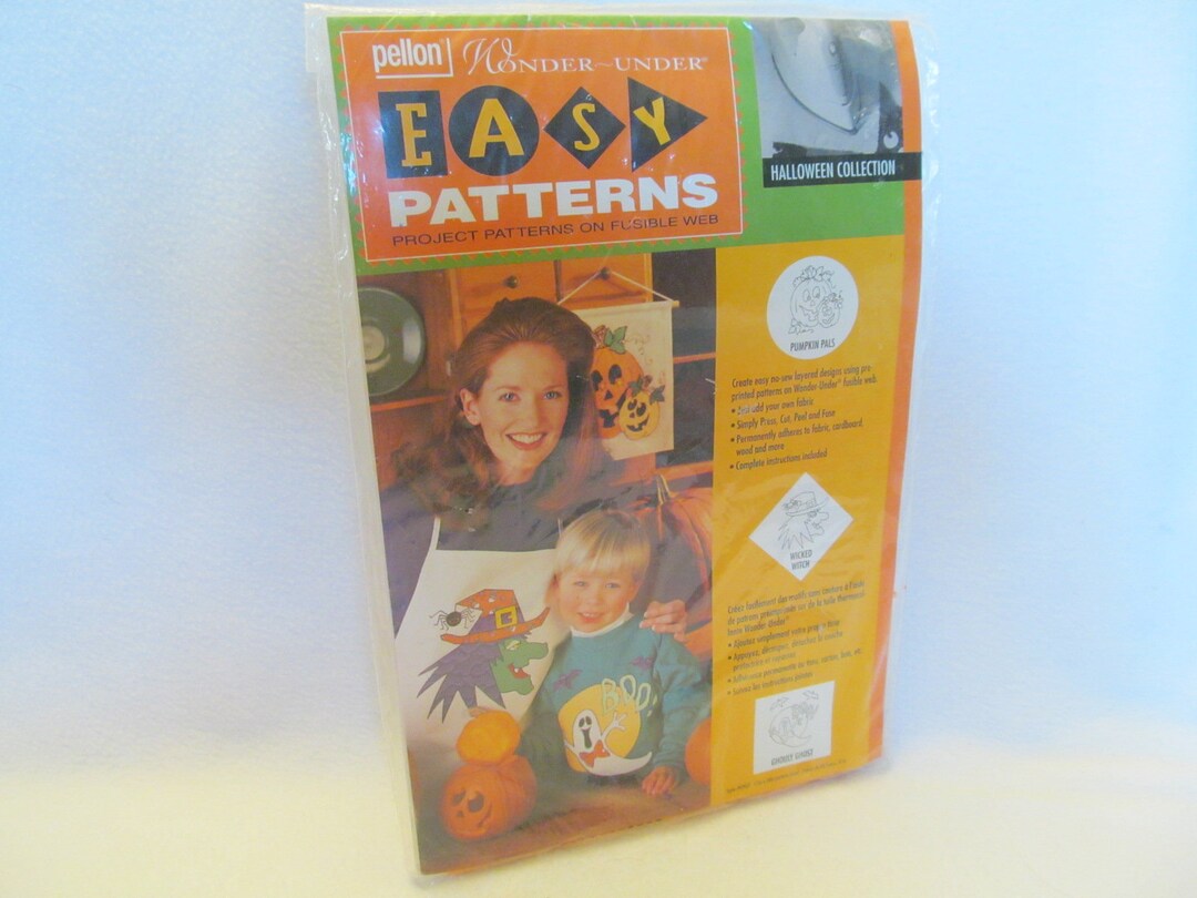 Pellon Wonder Under Easy Patterns Fusible Webbing, Halloween Design ...