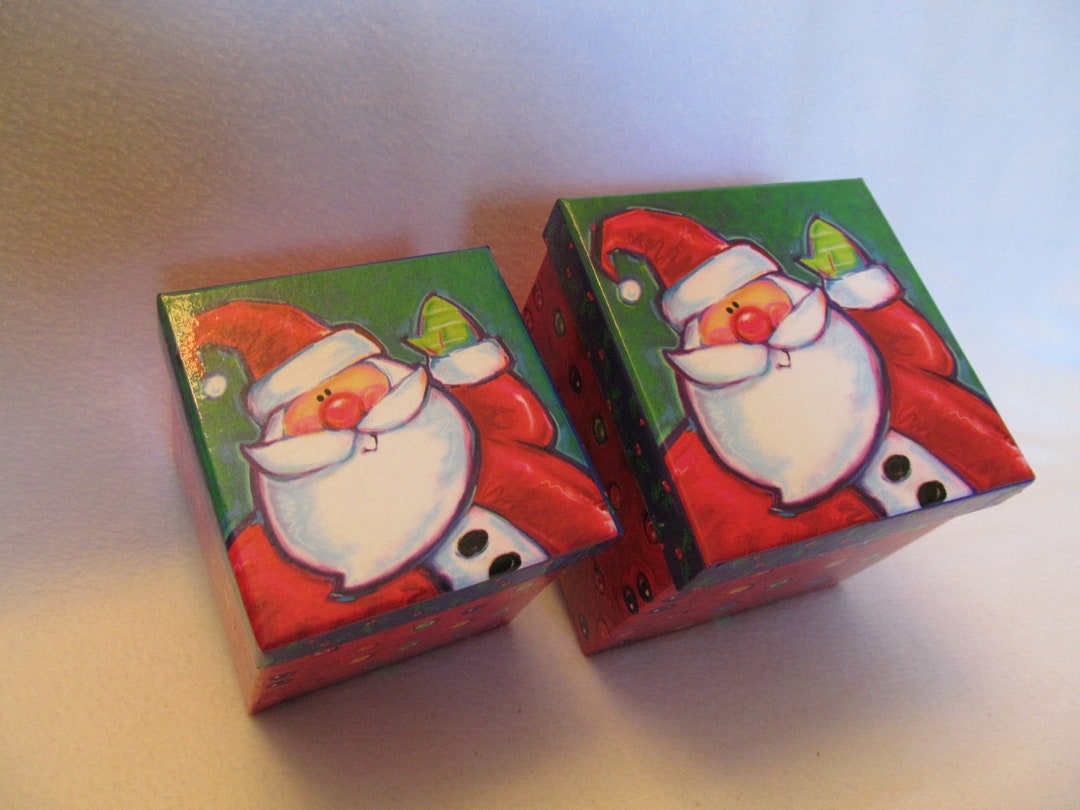 Cute Santa Holiday Gift Boxes, Great Boxes for Holiday Gifts, Reusable ...