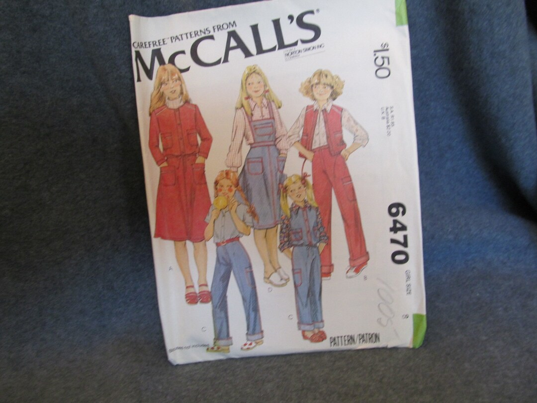 Vintage Mccall's Pattern, Four Pieces, Sewing Pattern, Mccall's Number ...