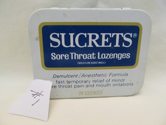 Vintage Collectible Sucrets Tin Small Storage Container - Etsy